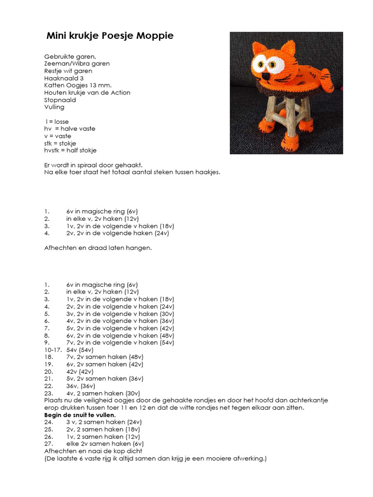 Mini Krukje Poesje Moppie: Ogen 2x | PDF