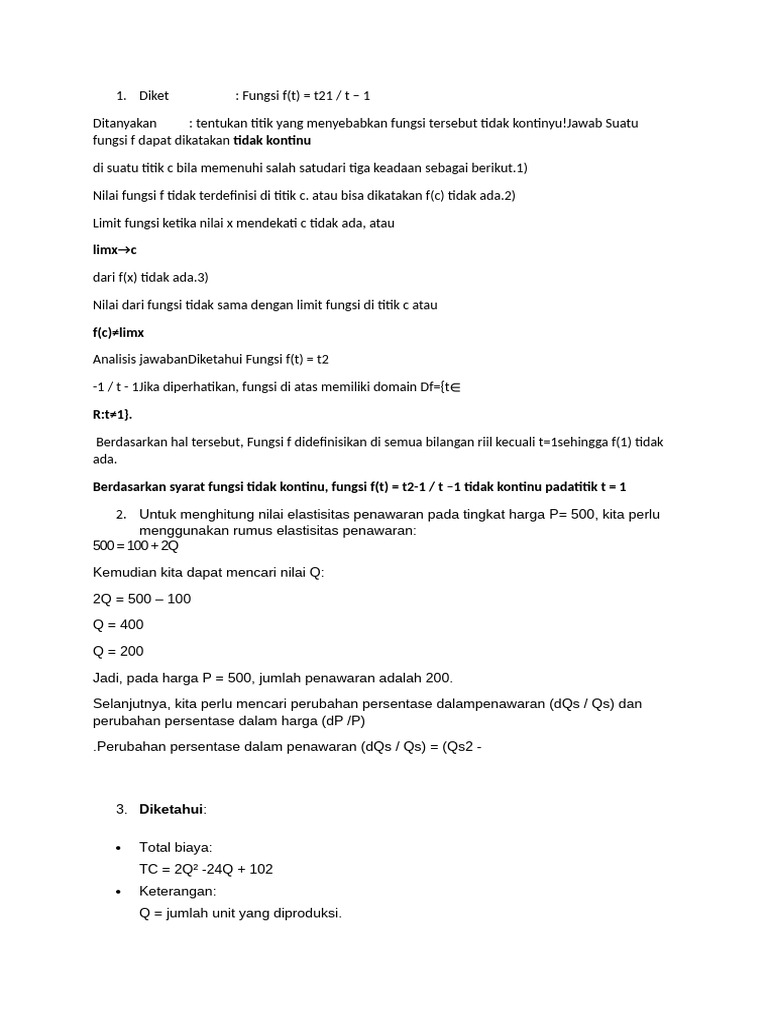 Tugas 3 Matematika | PDF