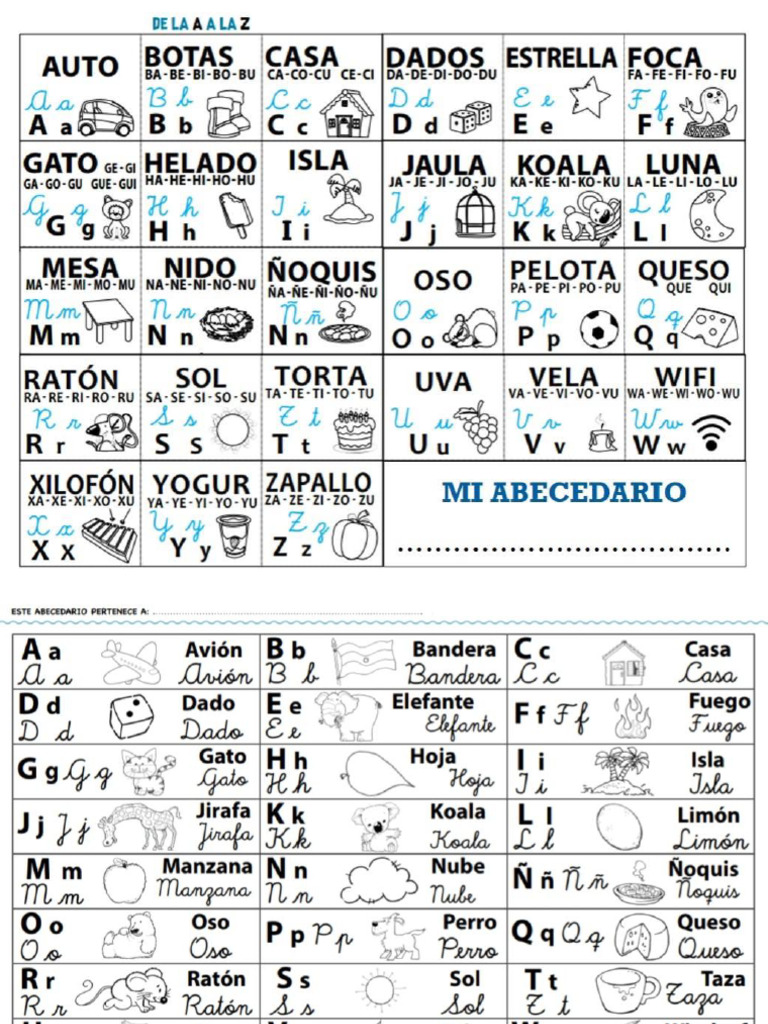 Abecedario Completo de la A a la Z | PDF