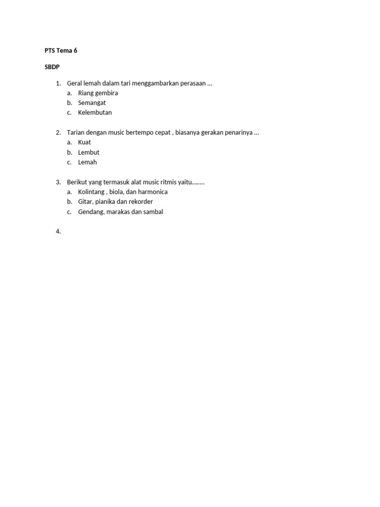 PTS SBDP MTK Pjok Tema 6 Sesi 2 | PDF