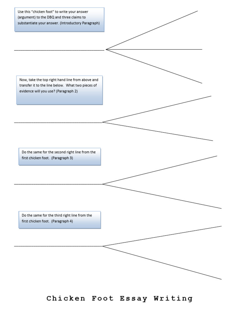Chicken Foot Essay Writing | PDF
