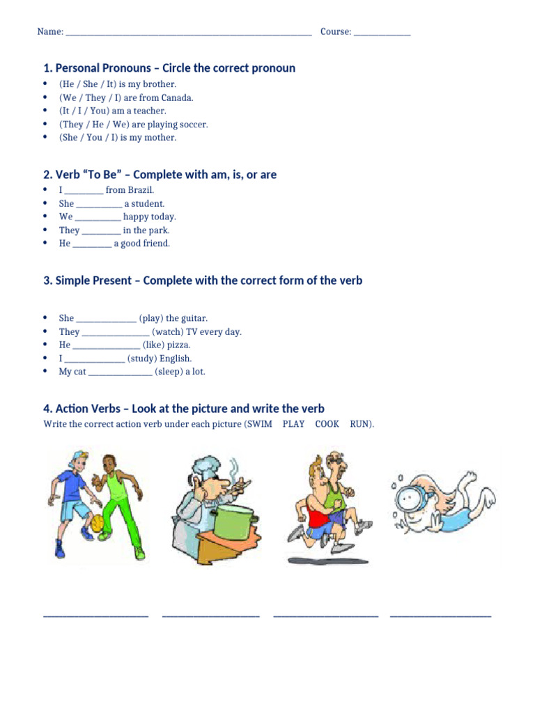 English_Test_Beginner_Level | PDF | Grammar | Syntax