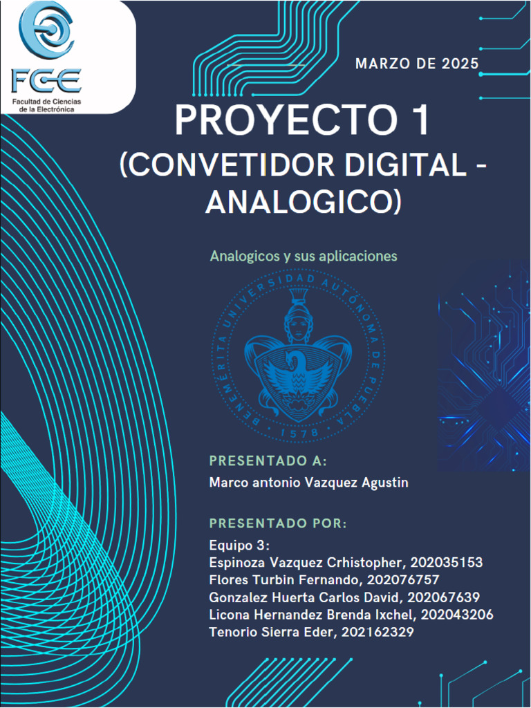 Proyecto1 Equipo3 | PDF | Señal analoga | Convertidor digital a analógico