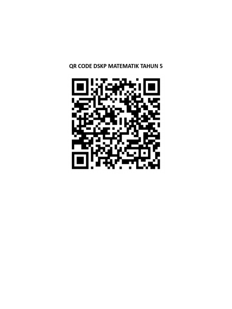 QR Code DSKP Matematik Tahun 5 | PDF
