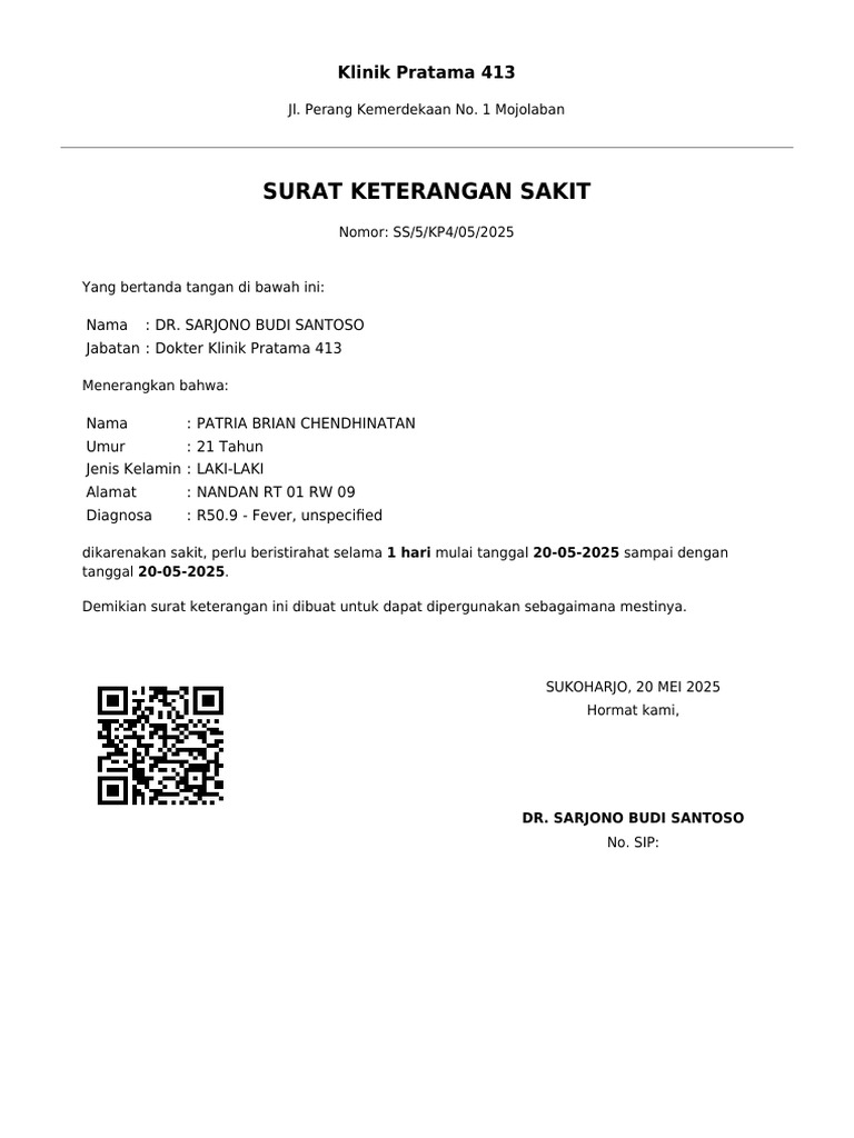 Surat Sakit | PDF