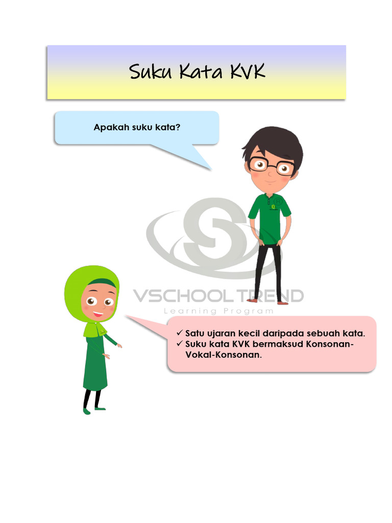 6 Suku Kata KVK | PDF