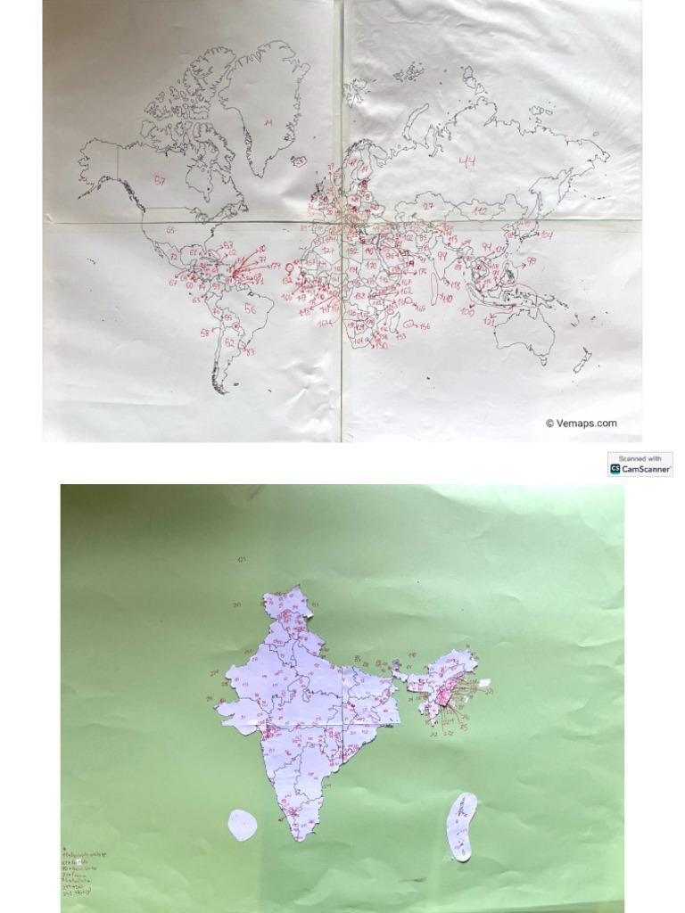 Mapamundi y Mapa India | PDF
