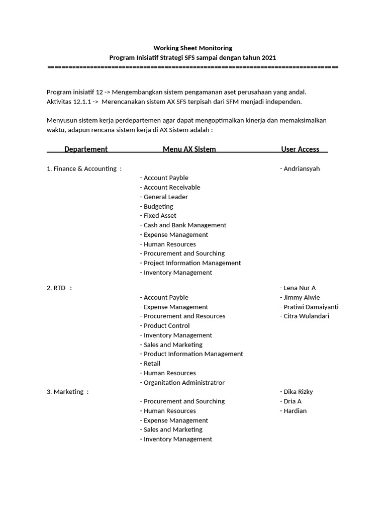 SFS Asset Security System Plan 2021 | PDF | Balance Sheet | Business