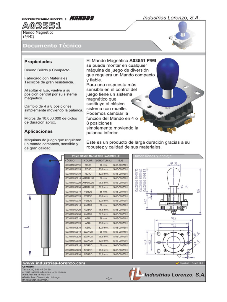 A03551 Mando Magnetico P-Mi Esp | PDF