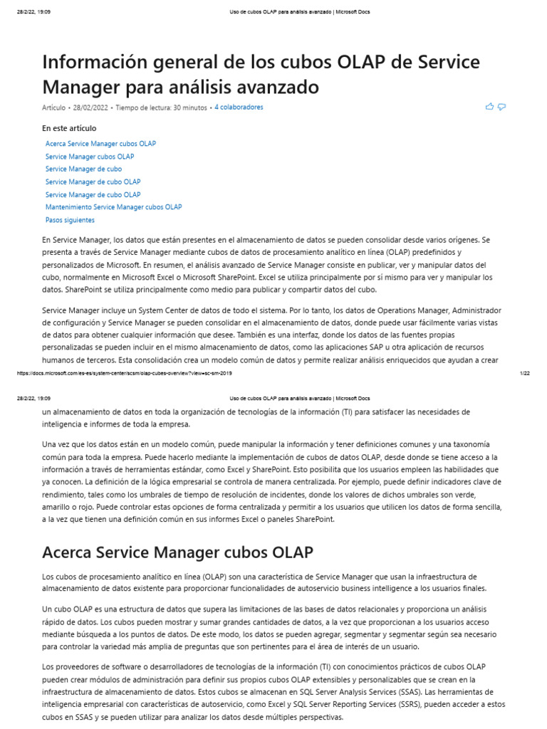 M07-Uso de Cubos OLAP para Análisis Avanzado - Microsoft Docs | PDF | Indicador de rendimiento ...