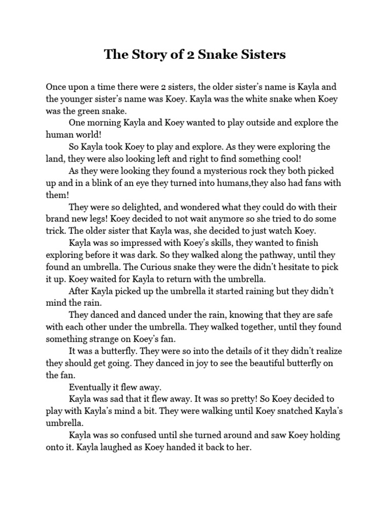The Story of 2 Snake Sisters | PDF