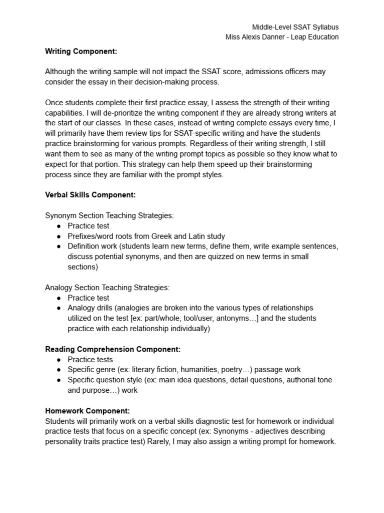 Mid Level SSAT Framework | PDF | Learning | Human Communication