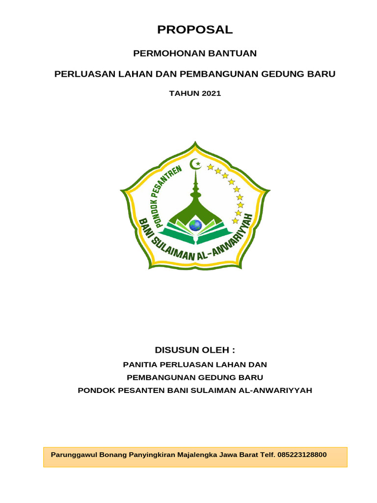 Proposal Hibah Qatar Pondok Putra Fix | PDF