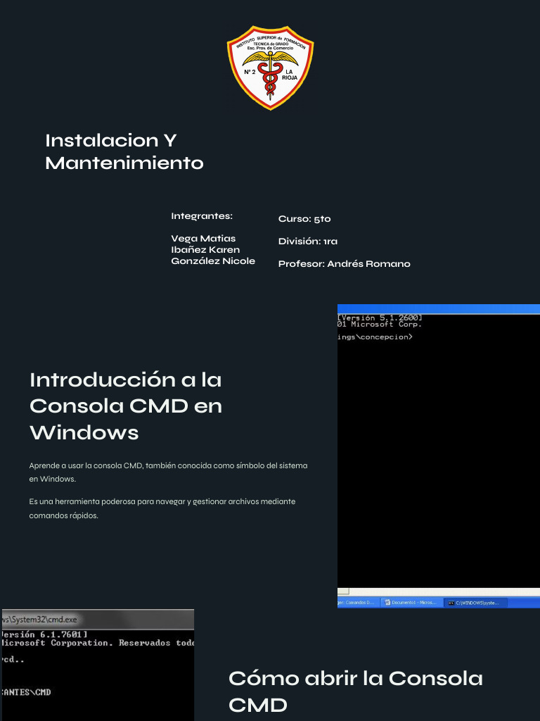 Consola CMD | PDF | Archivo de computadora | Interfaz de línea de comando