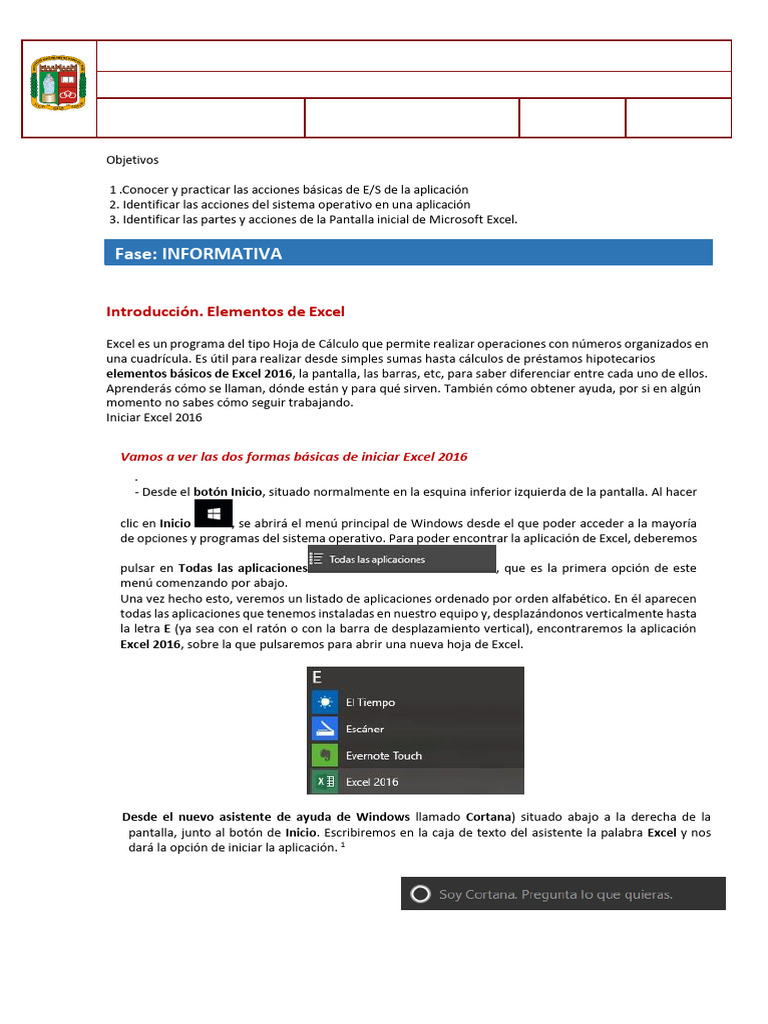 Guia 1 - Introducción Excel | PDF | Microsoft Excel | Botón (Computación)