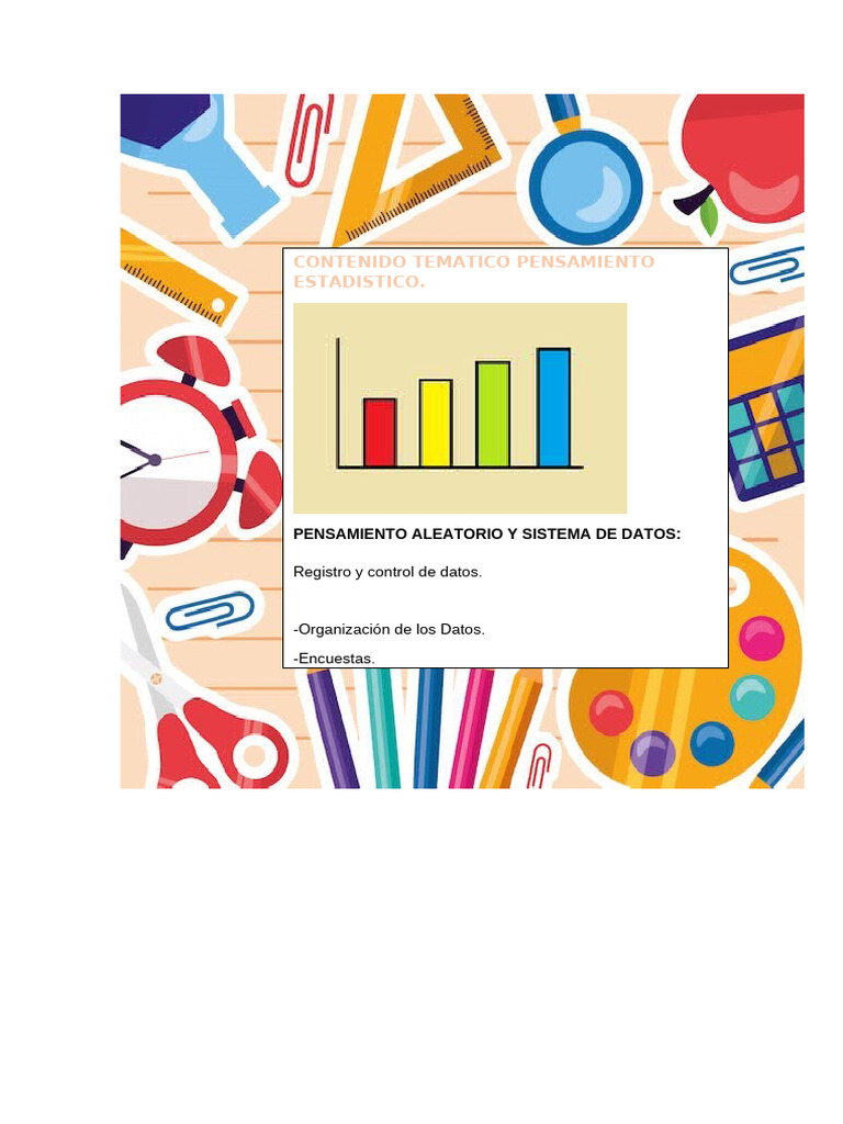 Contenido Tematico Estadistica y Geometria. | PDF