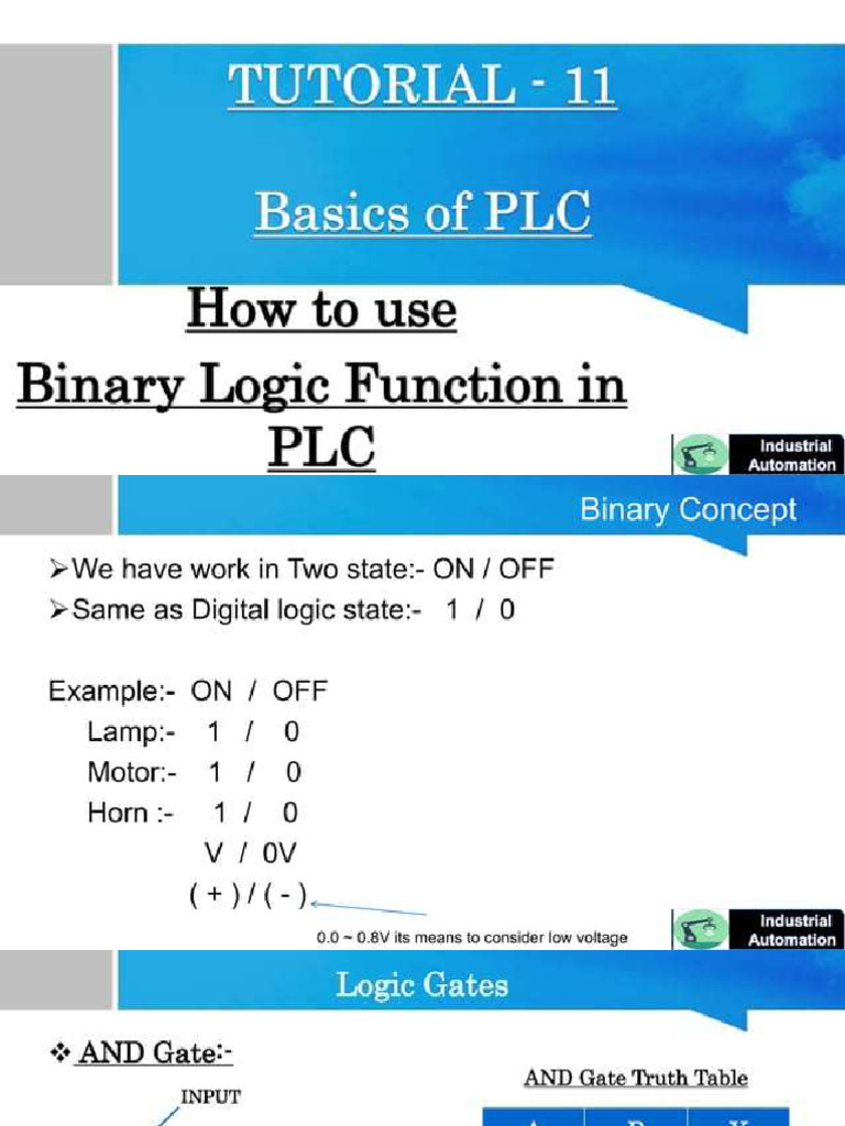 How To Use Binary Concept in PLC. | PDF