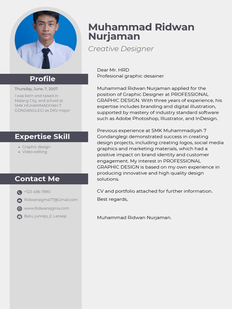 CV Muhammad Ridwan Nurjaman | PDF