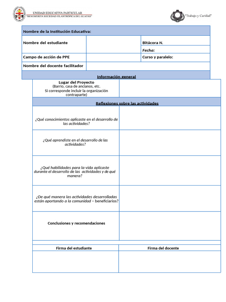 Bitacora Formato | PDF