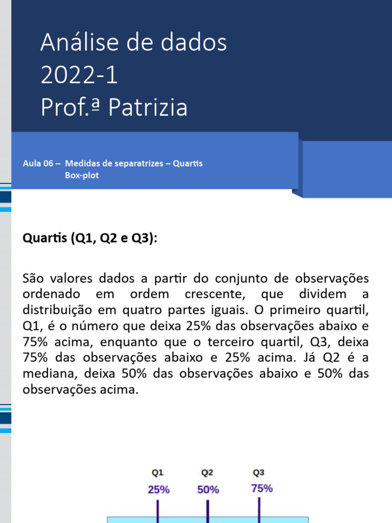Aula06 - Quartis e Box Plot | PDF