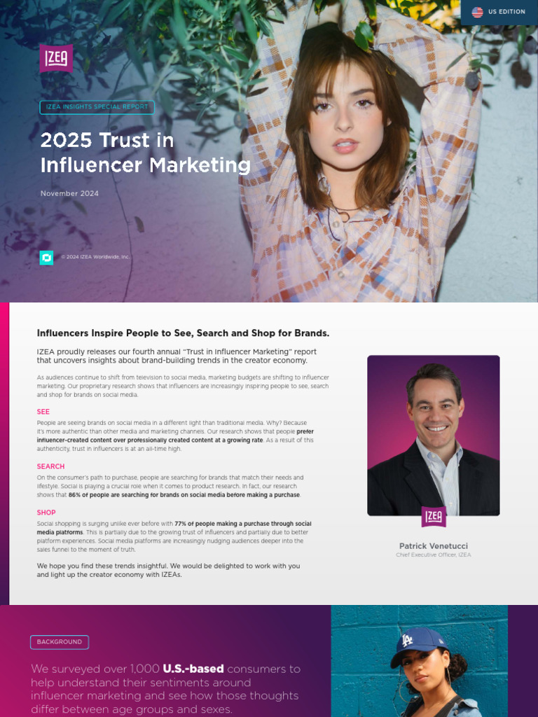 IZEA Insights - Trust in Influencer Marketing U.S. - 2025 | PDF ...
