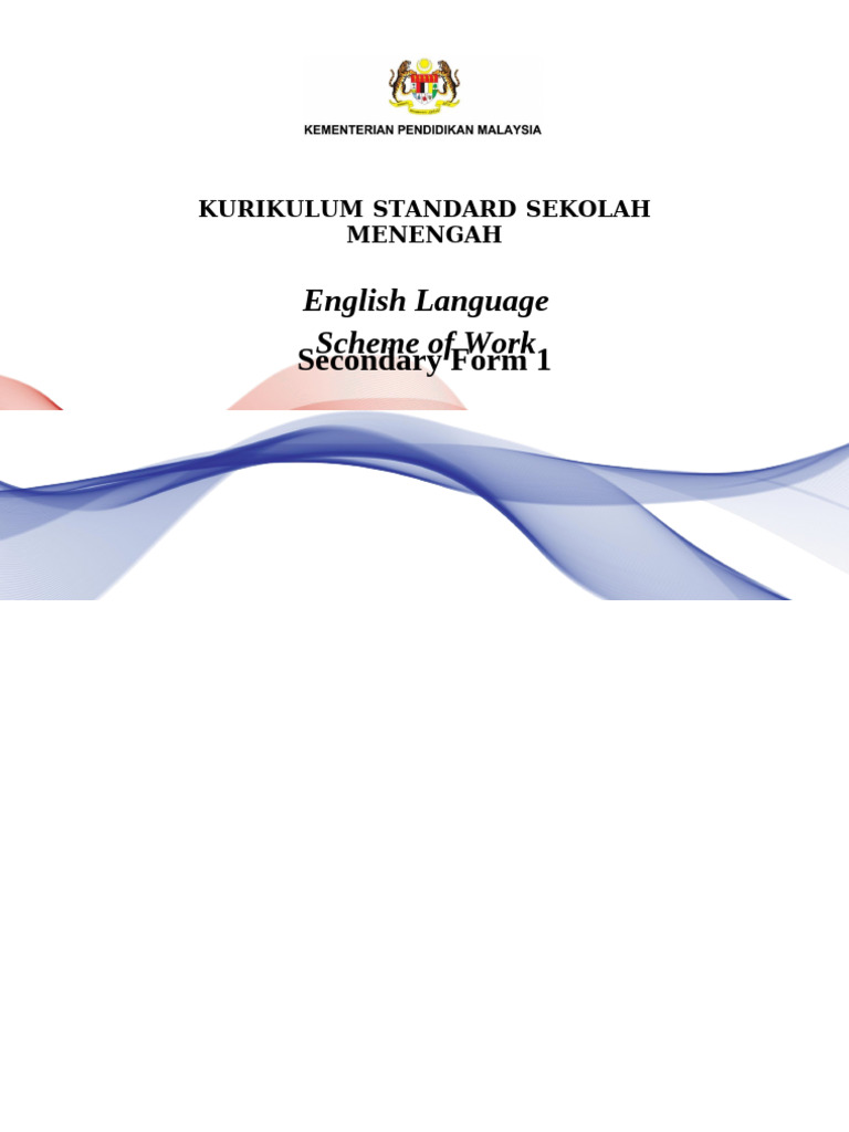 SOW Form 1 (2) | PDF | Curriculum | Teachers