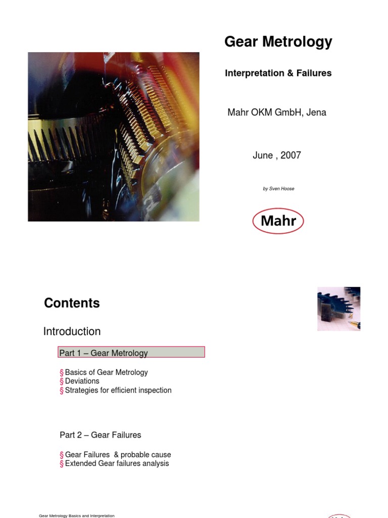 Gear Lead & Profile | PDF | Gear | Fracture