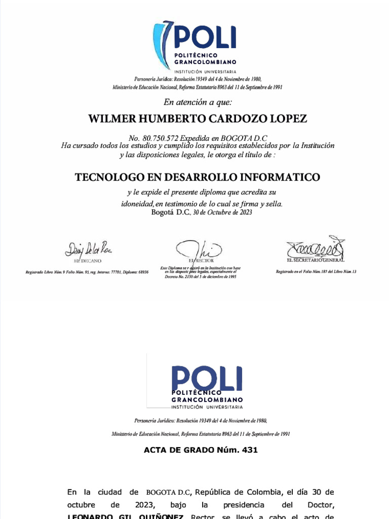 Ilmer Humberto Cardozo Lopez | PDF | Etapas educativas