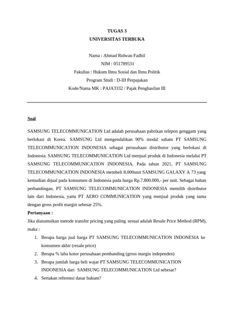 Tugas 3 PPH III - Ahmad Ridwan Fadhil | PDF
