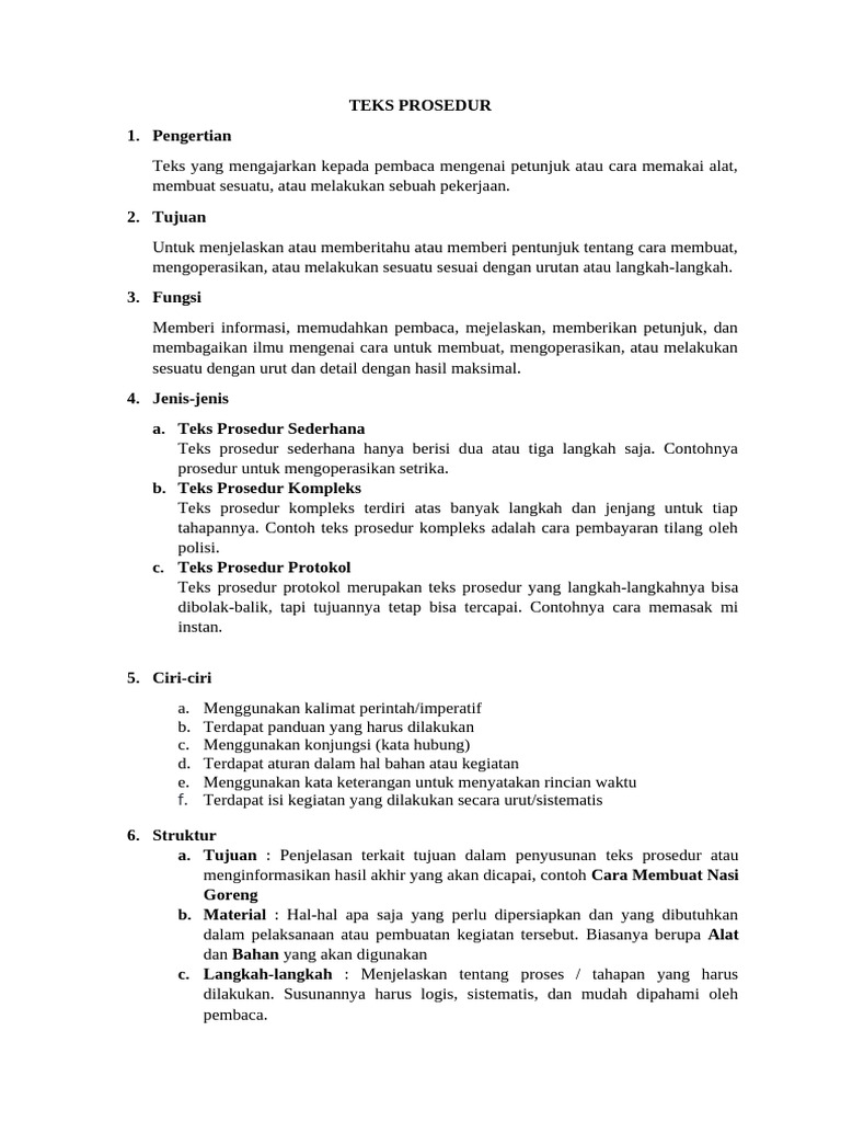 Teks Prosedur Protokol dan Contohnya | PDF