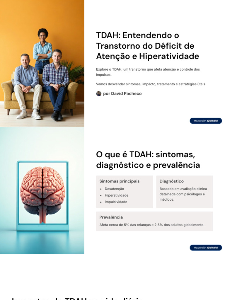 Entenda o TDAH: Sintomas e Tratamentos | PDF | Transtorno de déficit de ...