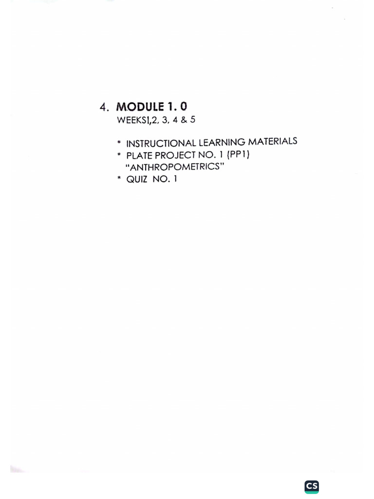 Toa 1b Anthropometrics | PDF