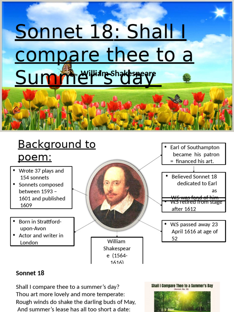 Shakespeare's Sonnet 18 Analysis | PDF | Poetry | Sonnets