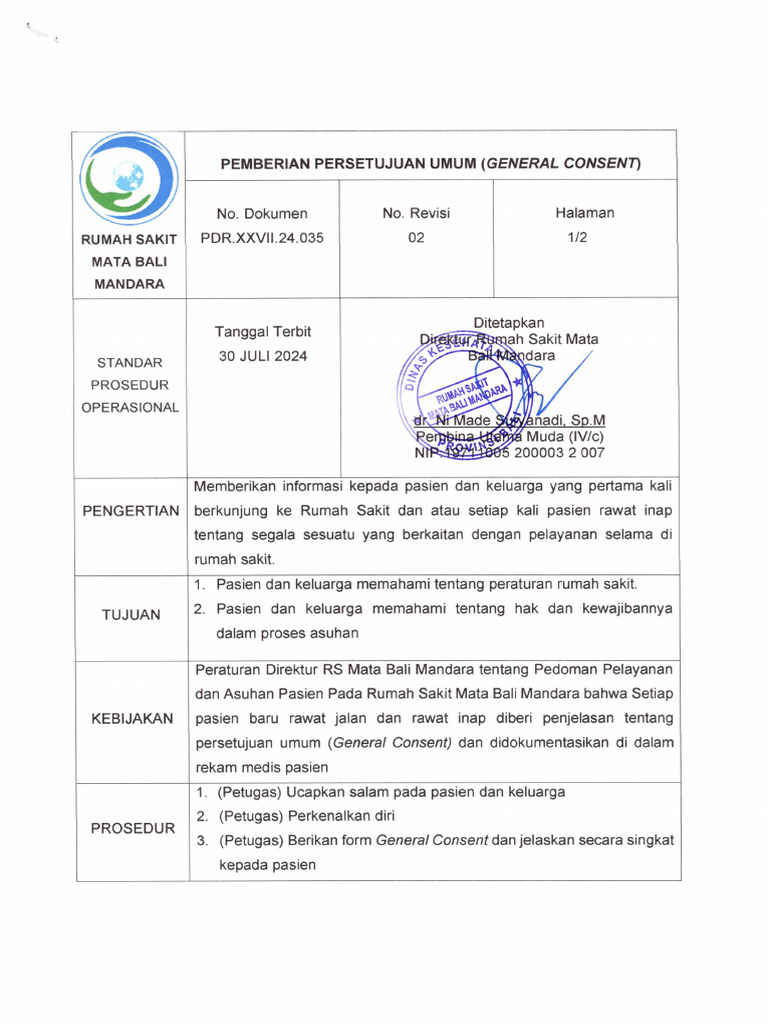 35.pemberian General Consent | PDF