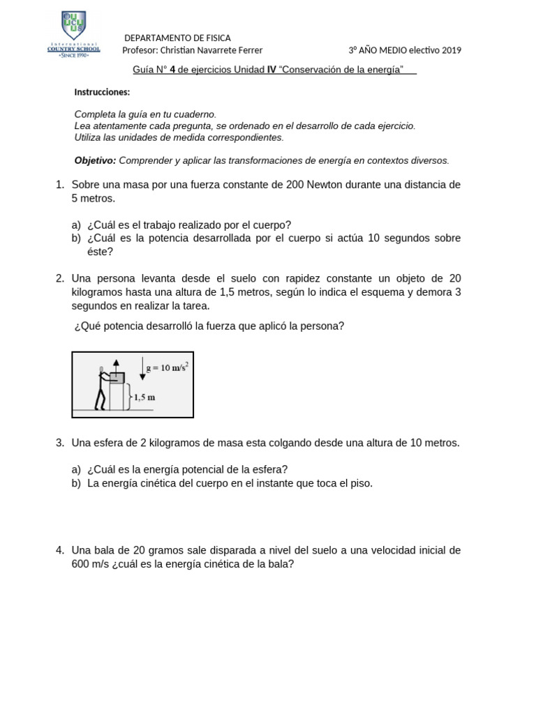 Guía4 Unidad IV Electivo NM3 2019 | PDF