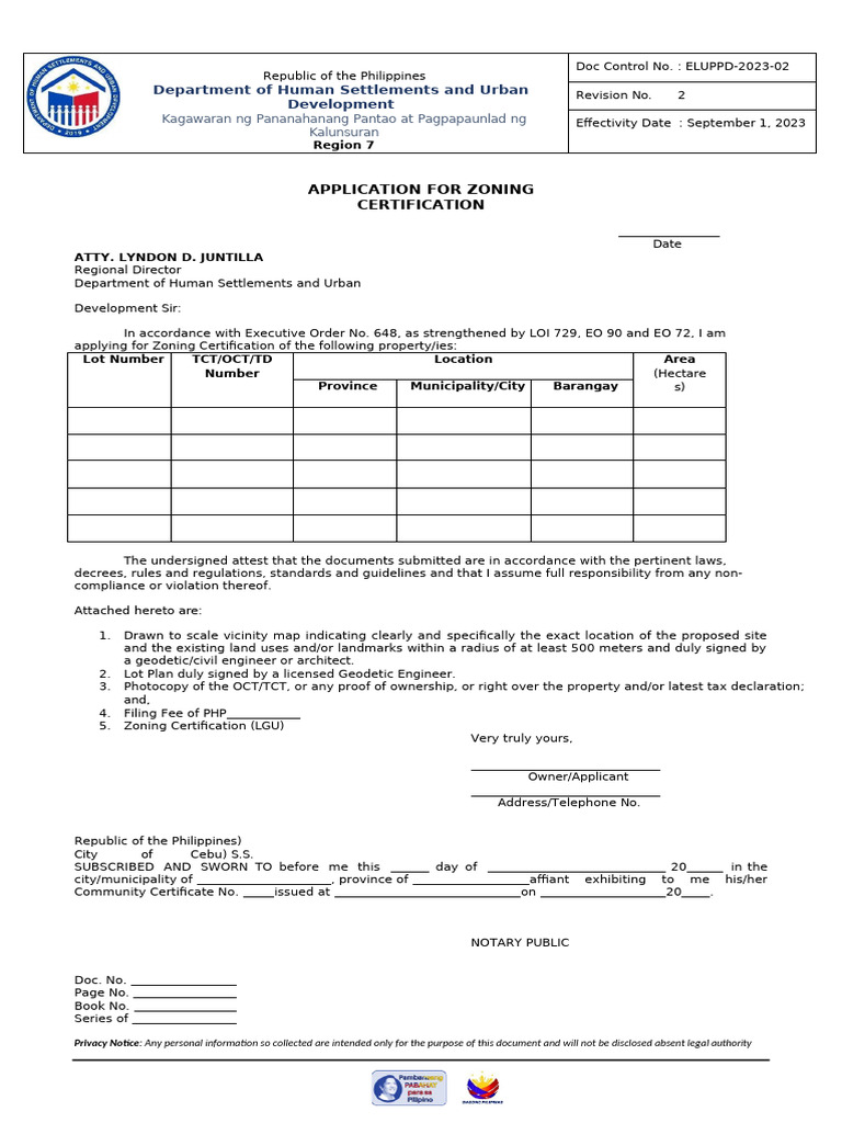Zoning Certification Application Guide | PDF | Justice | Crime & Violence