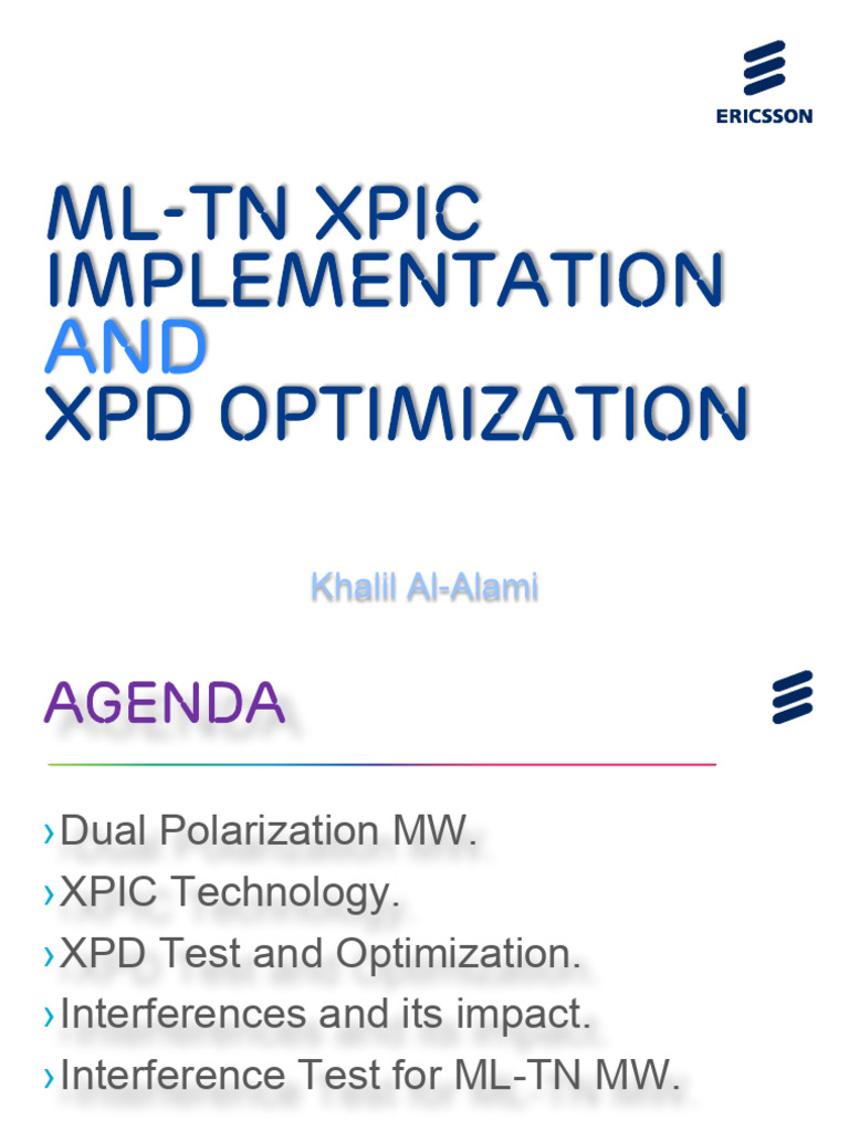 ML TN Xpic Implementation and XPD Optimi | PDF | Antenna (Radio) | Wireless