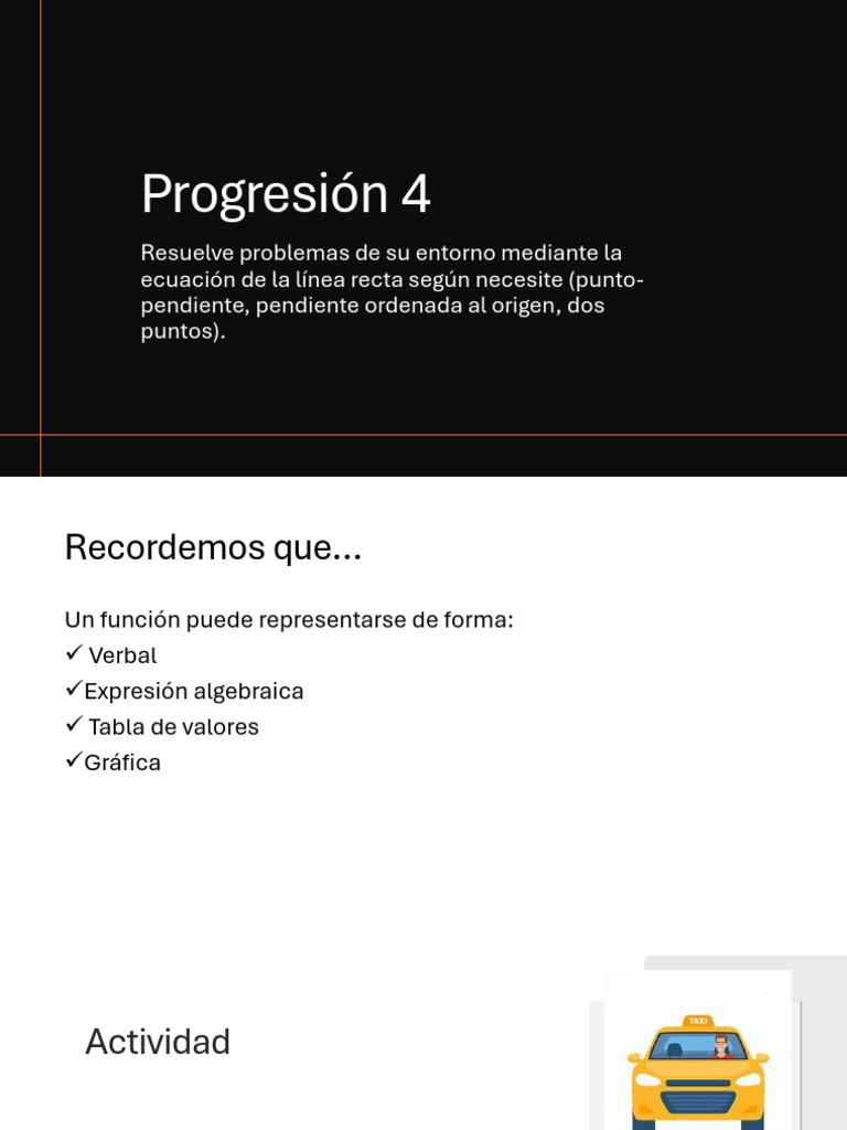 Progresión 4 | PDF | Pendiente | Línea (geometría)