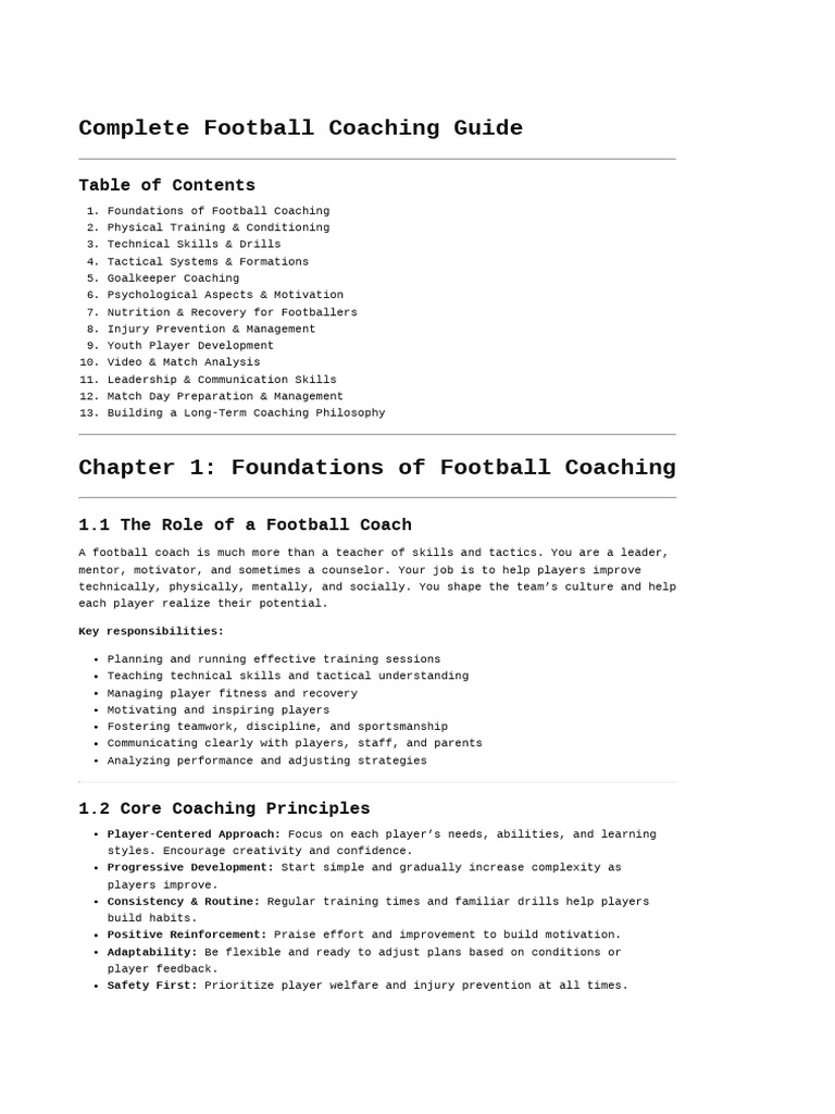 Complete Football Coaching Guide | PDF | Motivation | Motivational