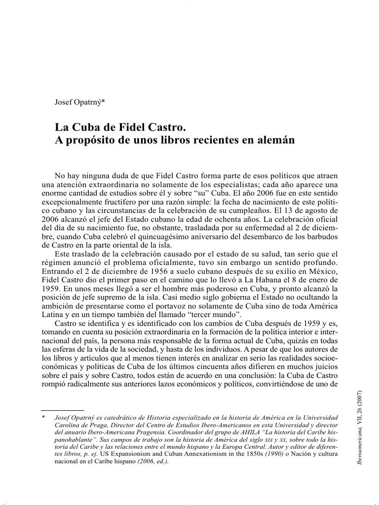 La Cuba de Fidel Castro | PDF | Cuba | Unión Soviética