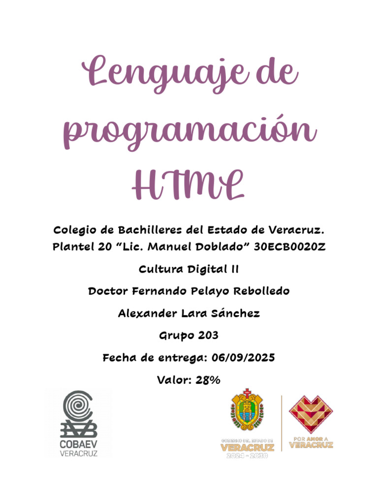 Lenguaje de Programación HTML | PDF | HTML | Informática