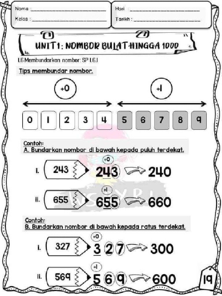 Nombor Bulat Hingga 1000 | PDF