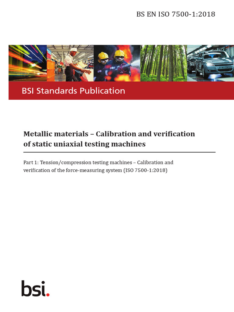 BS en ISO 7500-1-2018 - Tension (Push Pull) | PDF | Calibration ...