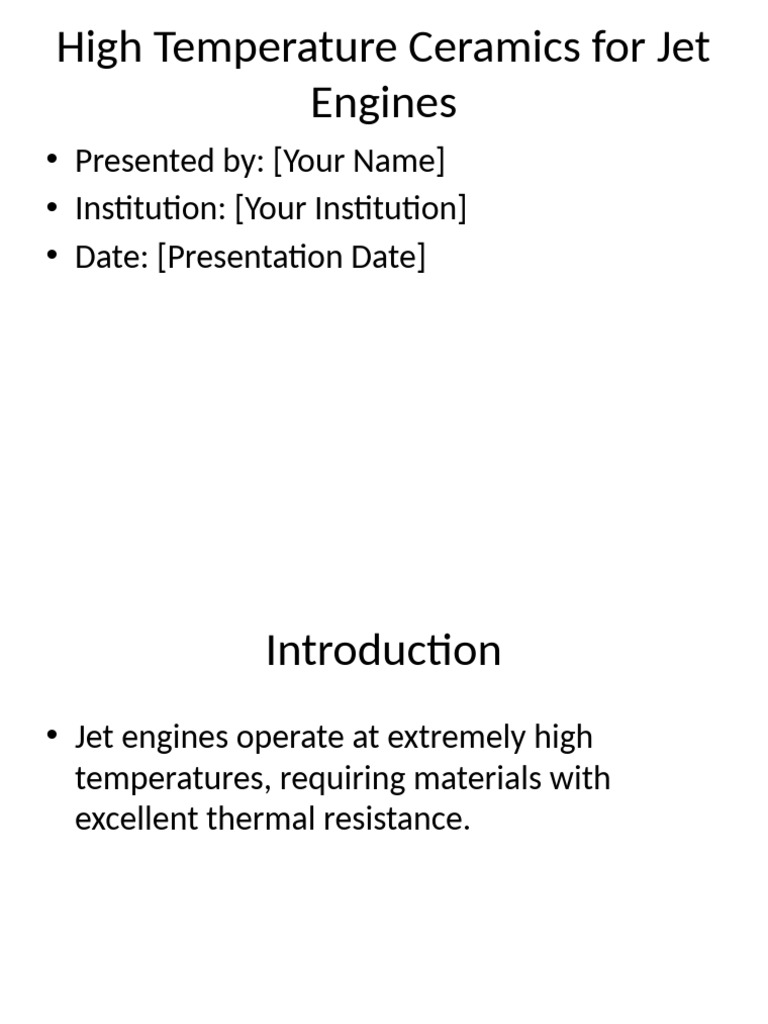 High Temperature Ceramics For Jet Engines | PDF | Ceramics | Building ...