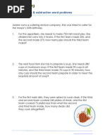 Cooking with Fractions: Word Problems | PDF