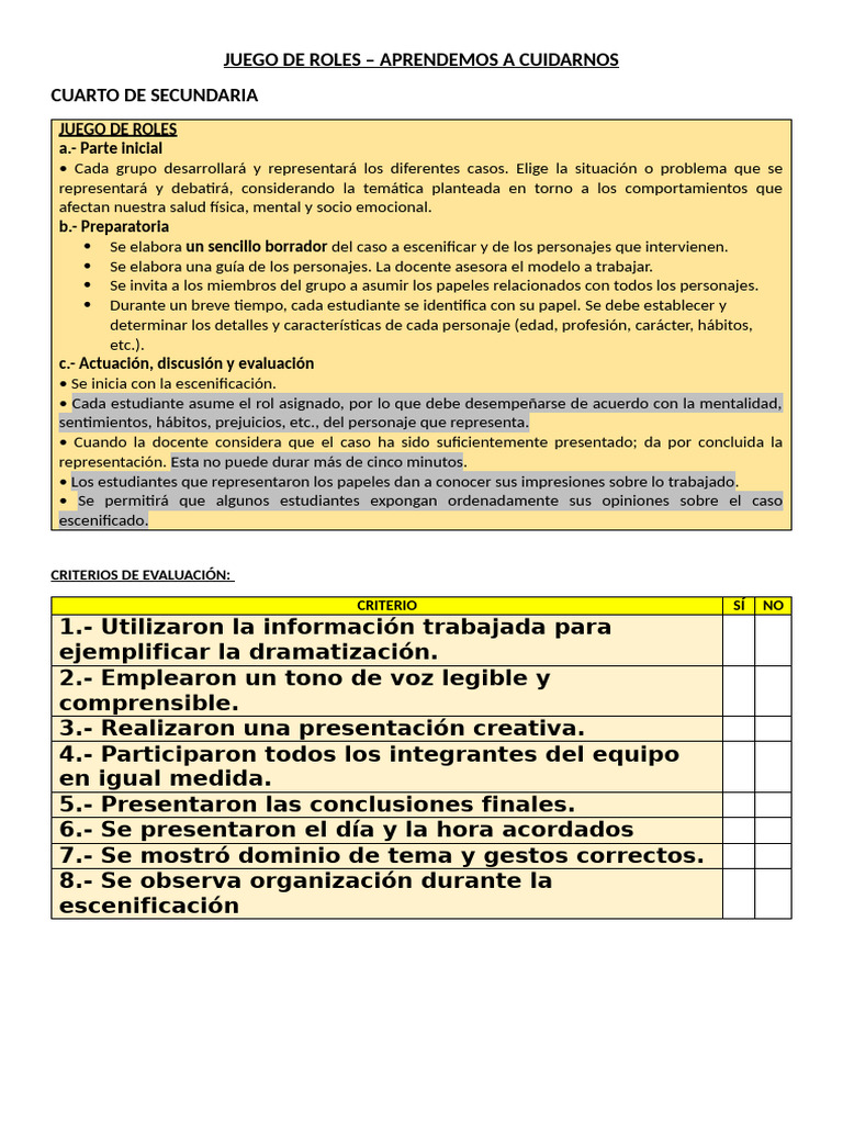 Juego de Roles | PDF