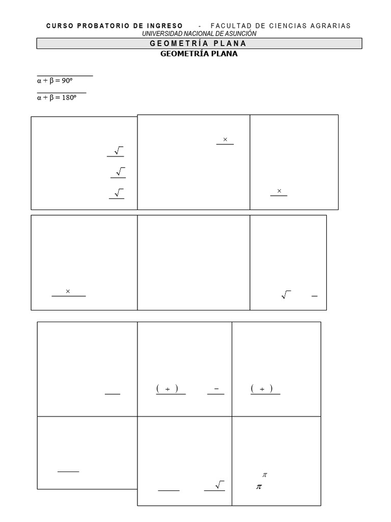 Geometría Plana. Ejerc de Clase | PDF | Triángulo | Rectángulo