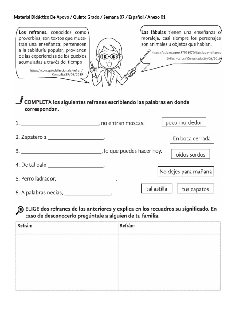 Anexos 5 To Grado Semana 07 | PDF