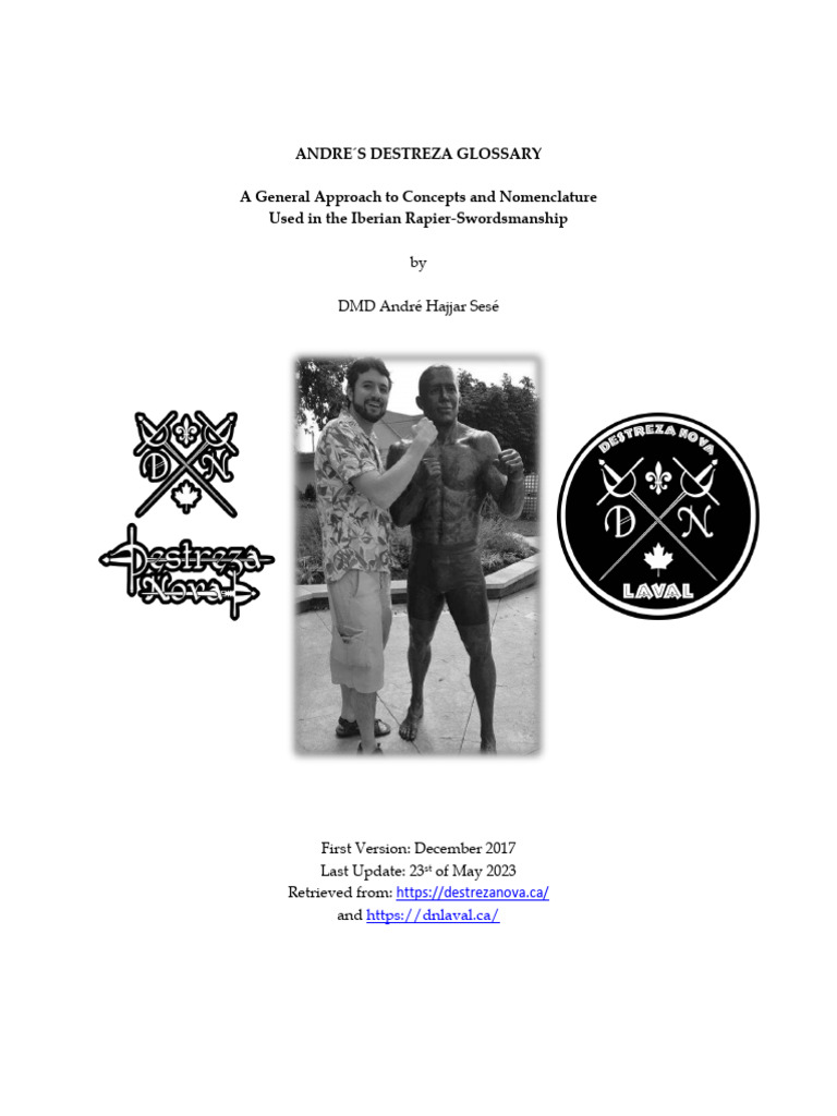 Destreza Glossary for Iberian Fencing | PDF | Sword | Melee Weapons