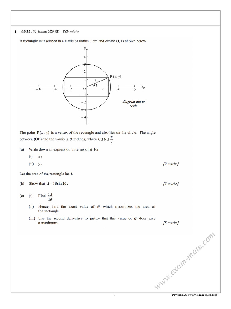 Derivatives Questions 020625 | PDF | Mathematical Analysis | Mathematics